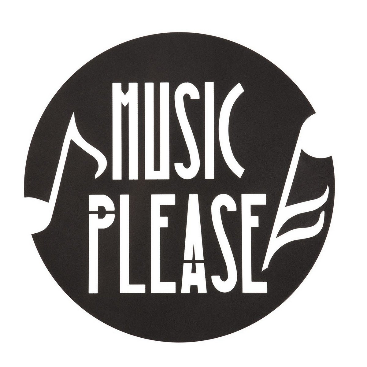 Decoración de Metal Music Please, Metal, Negro, EPIKASA | Leroy Merlin