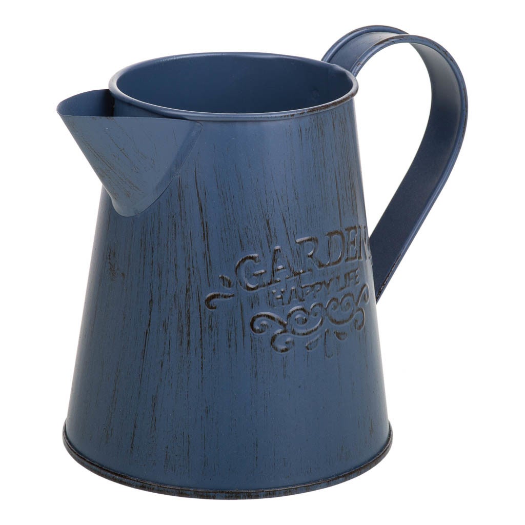 Cruche en métal bleu 14xd10x11.5/12.5h td:7.5 | Leroy Merlin