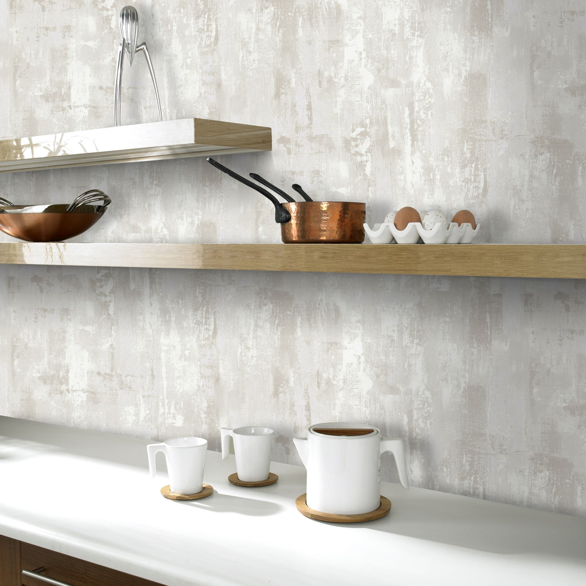 Papier Peint Intissé Bellagio Vinyle Grainé 1005 x 52cm Beige | Leroy ...