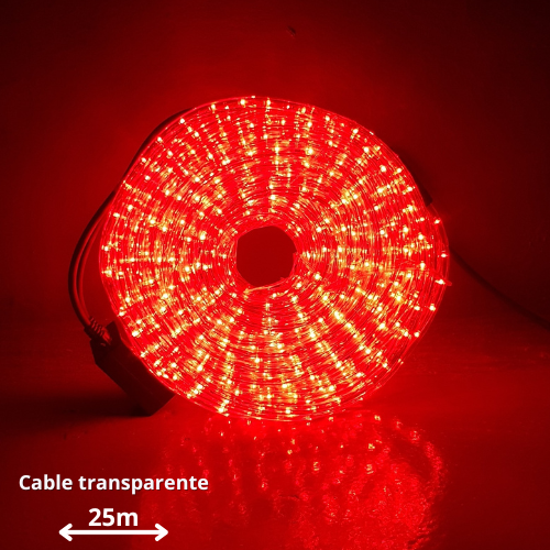 Manguera LED, 25 m, 900 led rojo, IP65, 230V | Leroy Merlin