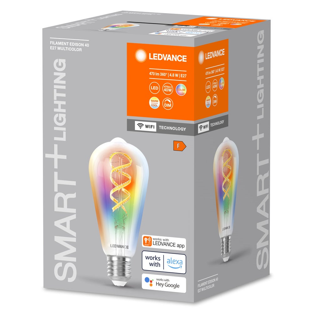 LEDVANCE Ampoule LED SMART+ WIFI, transparente, 4,8 W,470 lm,forme ...