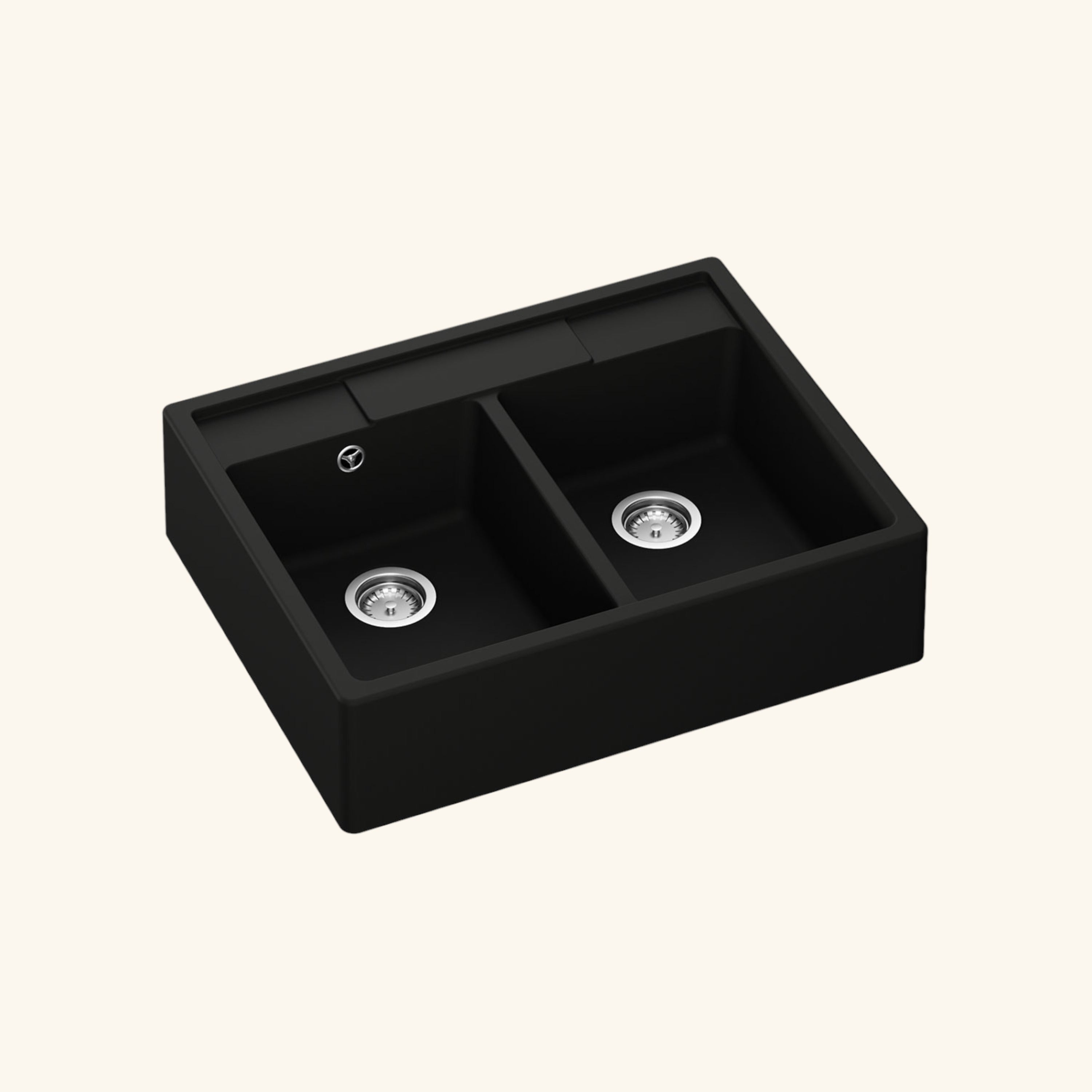 Évier timbre d'office granit noir Kümbad EWEN 2 bacs | Leroy Merlin