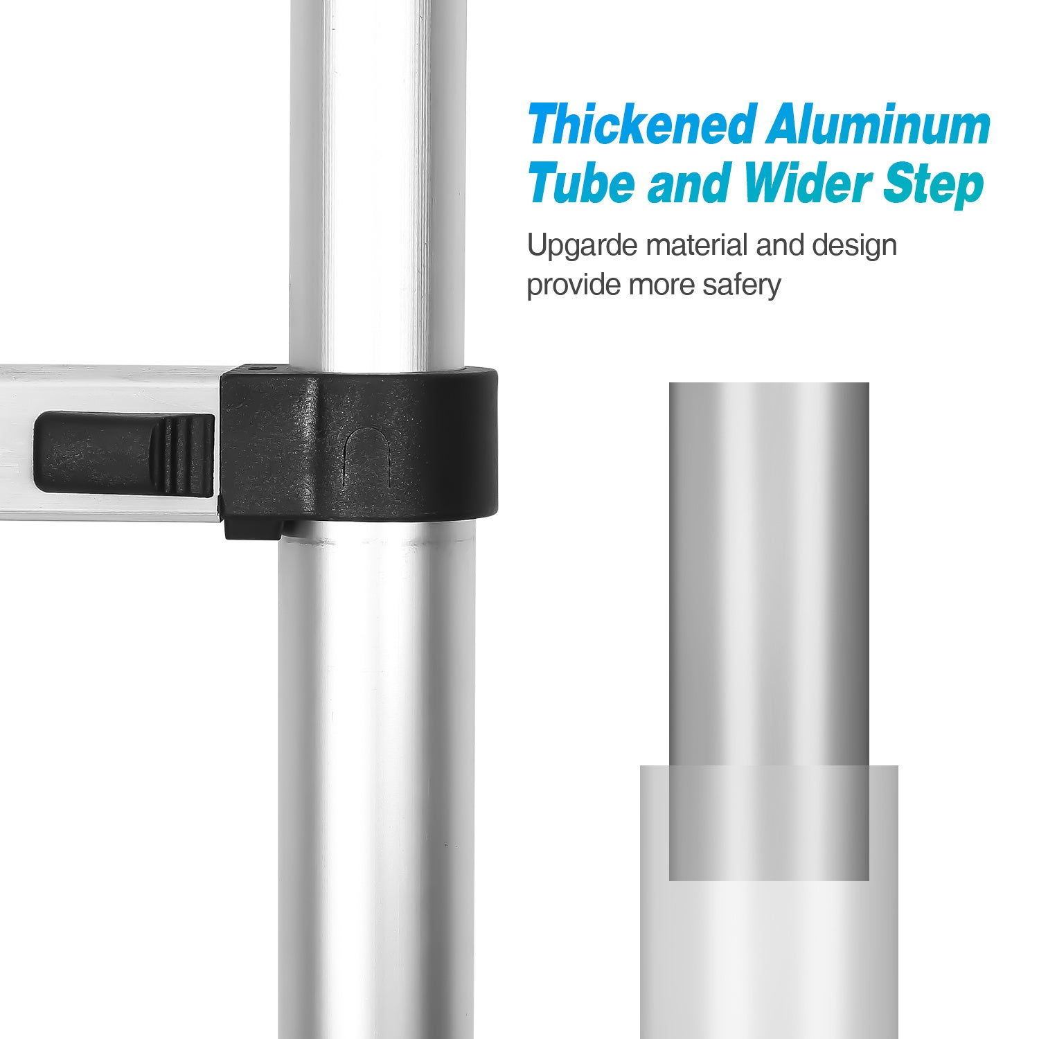 Escalera telescópica de aluminio premium 4,4 m color plata ...