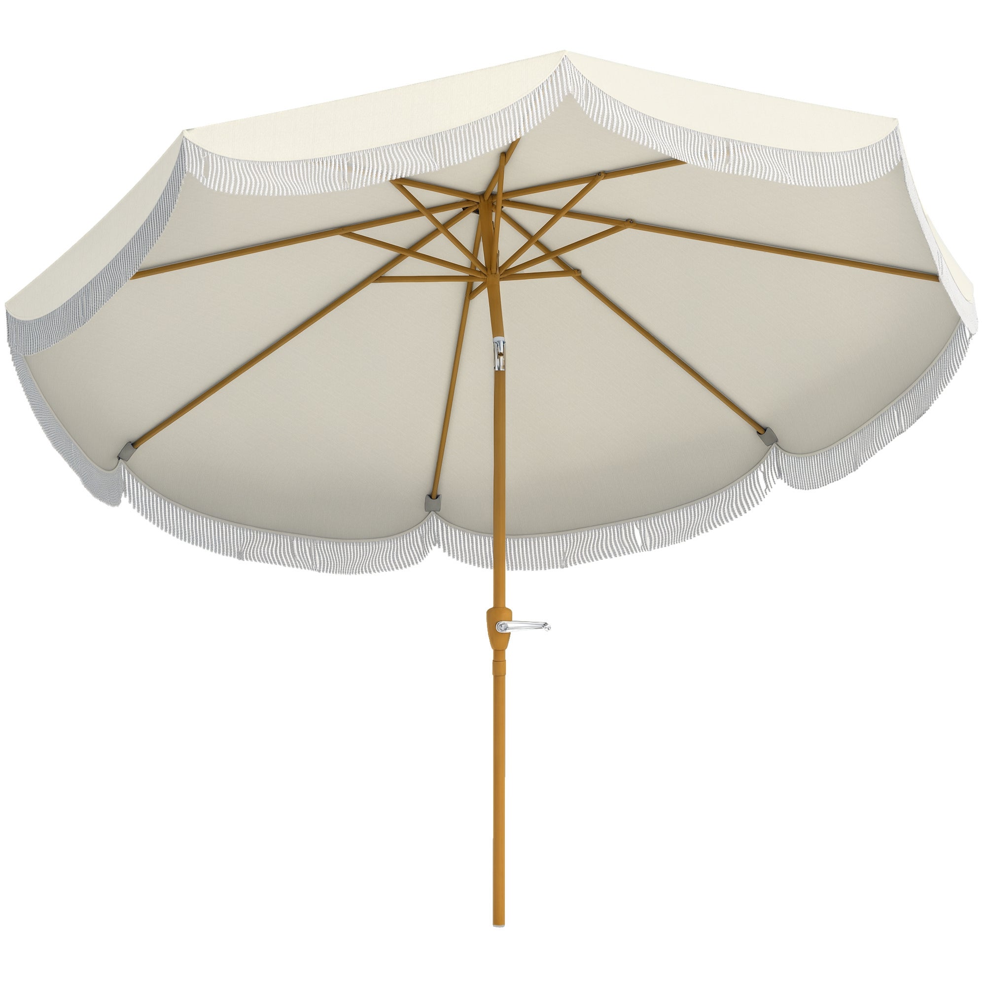 Parasol jardin 2,7 m inclinable extérieur UPF30+ manivelle 8 baleines ...