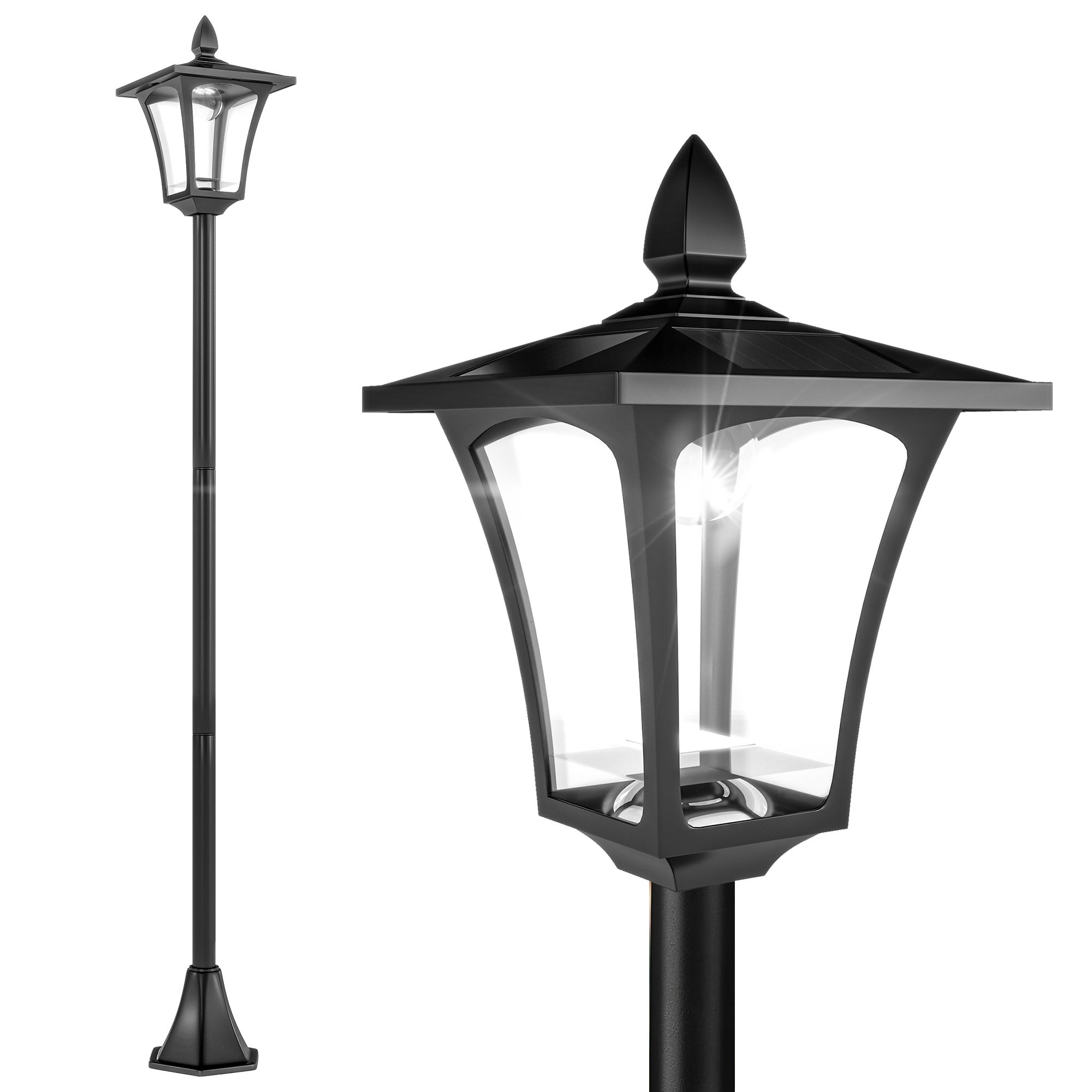 Luminaire extérieur lampadaire sur pied solaire lampadaire lanterne ...