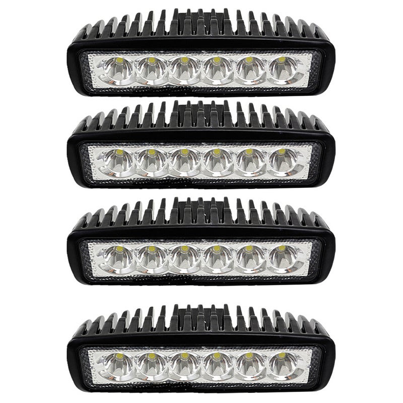 4x LED Worklight 18W Long Line Led Faro 12V 24V Profundidad Impermeable ...