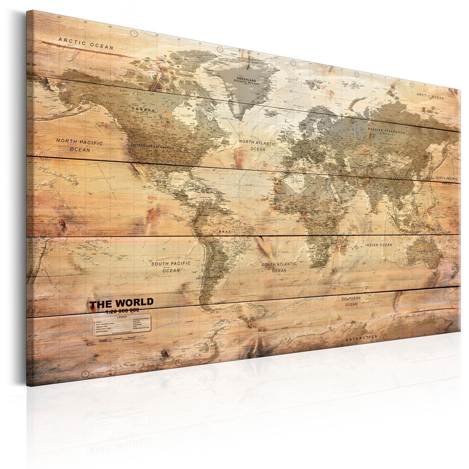 Tableau Carte du monde : Tableaux - 120 x 80 cm | Leroy Merlin