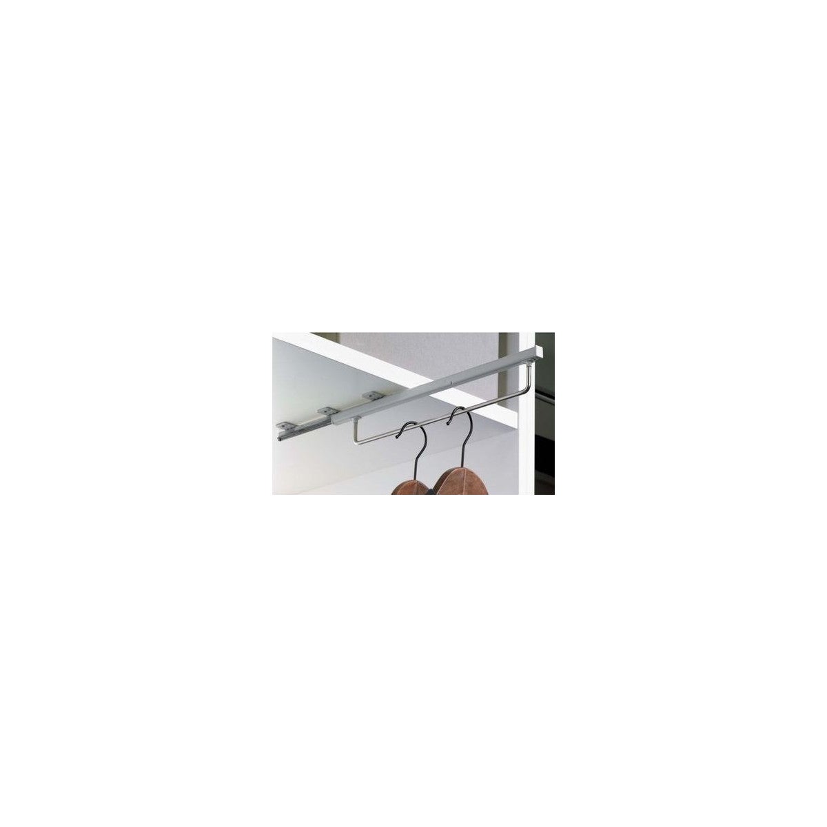 Support de cintres avec coulisse Quadro - HETTICH Argent 500 | Leroy Merlin