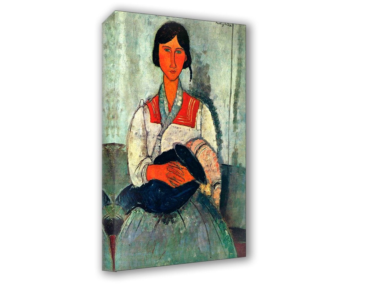 Lupia - Quadro su Tela 45x75 cm ZINGARA CON BAMBINO - MODIGLIANI ...