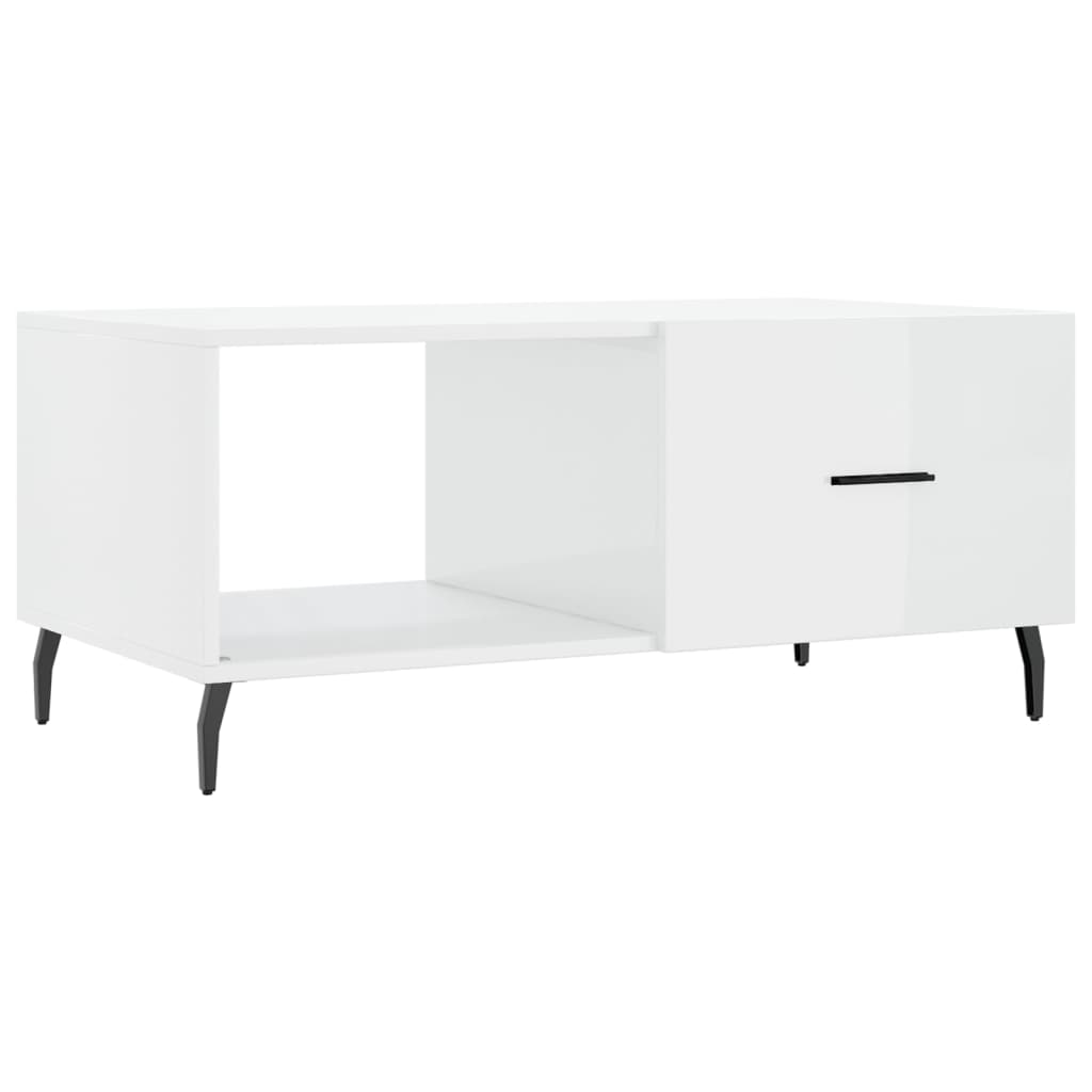 Table basse, contreplaqué blanc brillant, 90x50x40 cm | Leroy Merlin