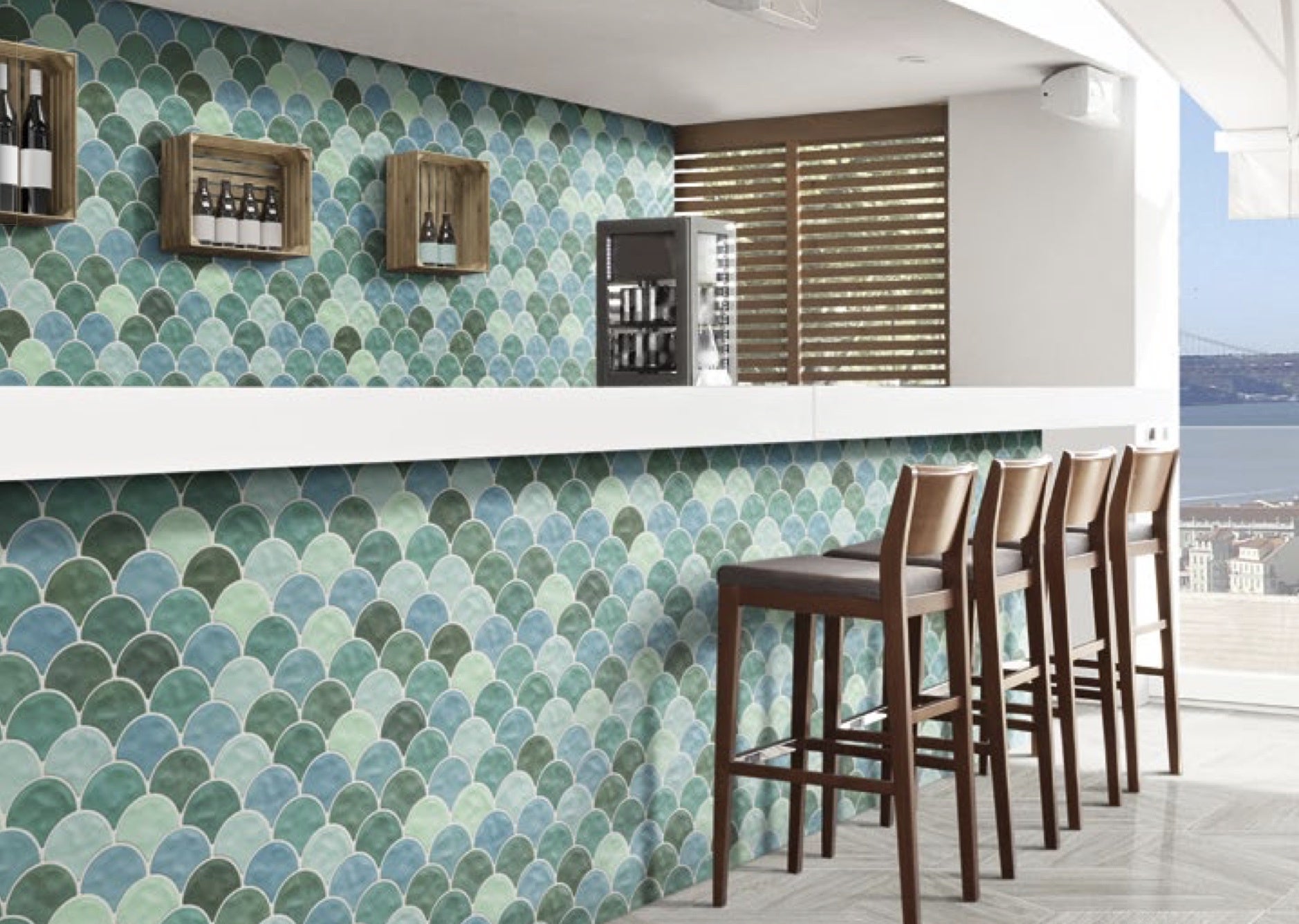 Carrelage Écaille de Poisson SCALE 30,7x30,7 Scale Garden | Leroy Merlin