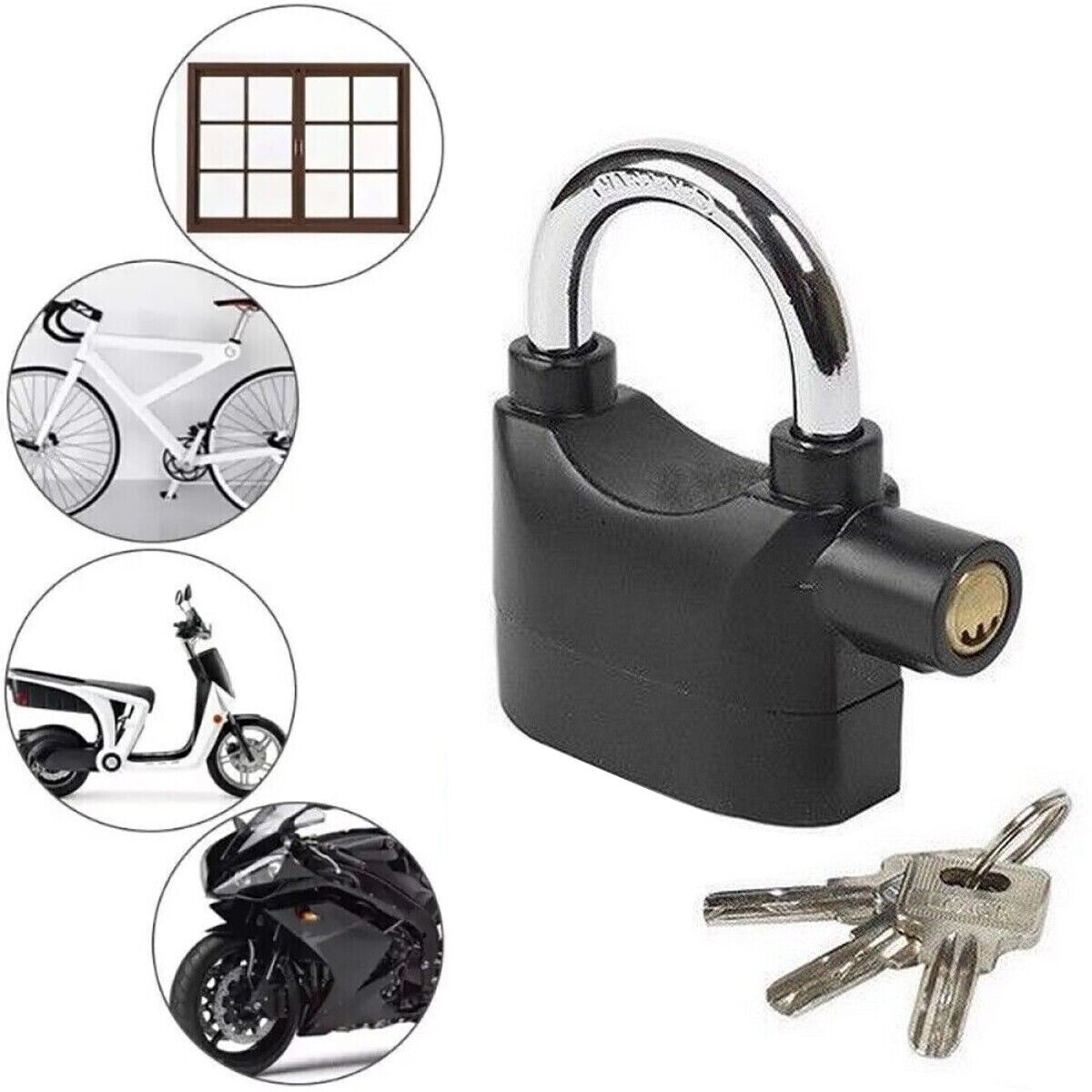 ALARME ANTIVOL DISQUE MOTO SCOOTER CADENAS 110 DBA 70 MM ALL-7033 ...