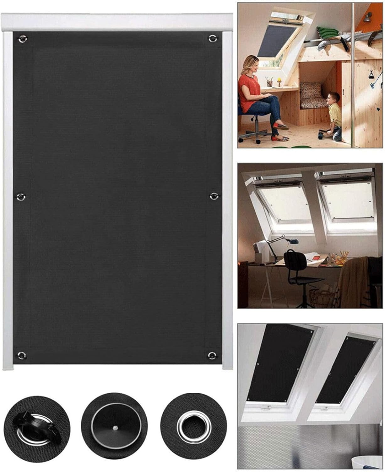 Cortina aislante con ventosa para ventanas de tejado con reflector ...