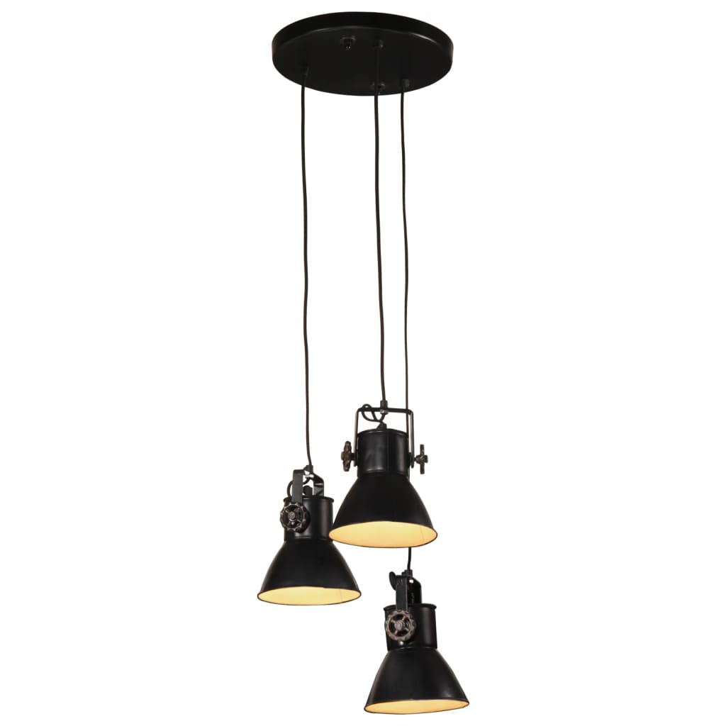 VidaXL Lámpara colgante negra 25 W E27 30x30x100 cm | Leroy Merlin