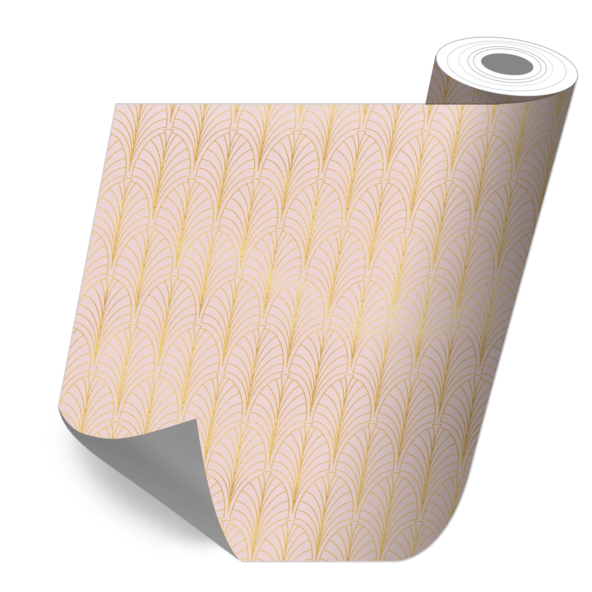 Rollo sticker Art-decó in light pink and gold 50x100 cm | Leroy Merlin