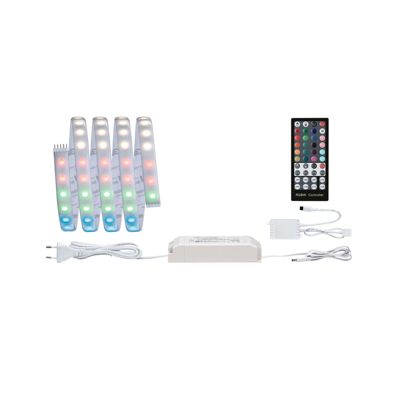 MaxLED 1000 Strip LED RGBW Kit de base 1,5m IP44 18W 1000lm/m 72 LEDs/m ...