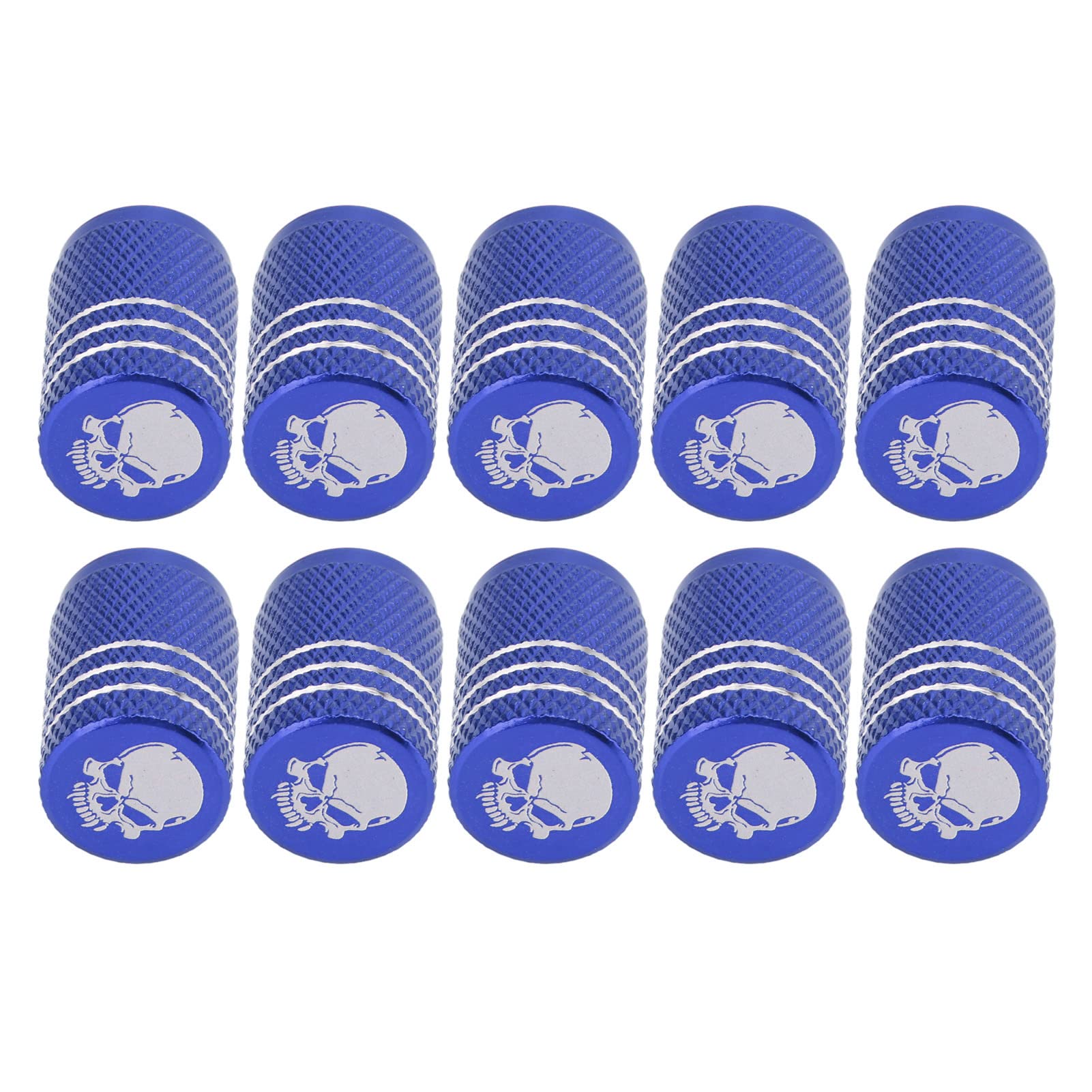 Lot de 10 bouchons de valve de pneu de voiture à motif de crâne ...