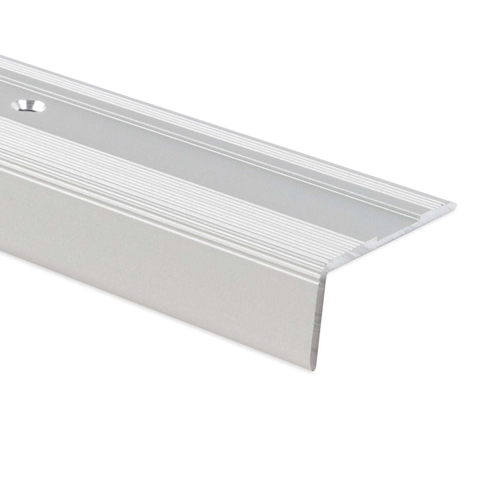 Seuil d'escalier Glory Aluminium anodisé Forme: L Argent S 90 cm ...