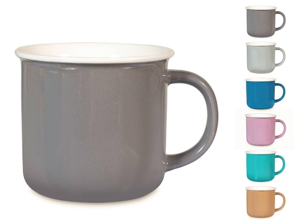 6 Tazze Jumbo New Bone China Crayon Assortiti Senza Piatto H&H | Leroy ...