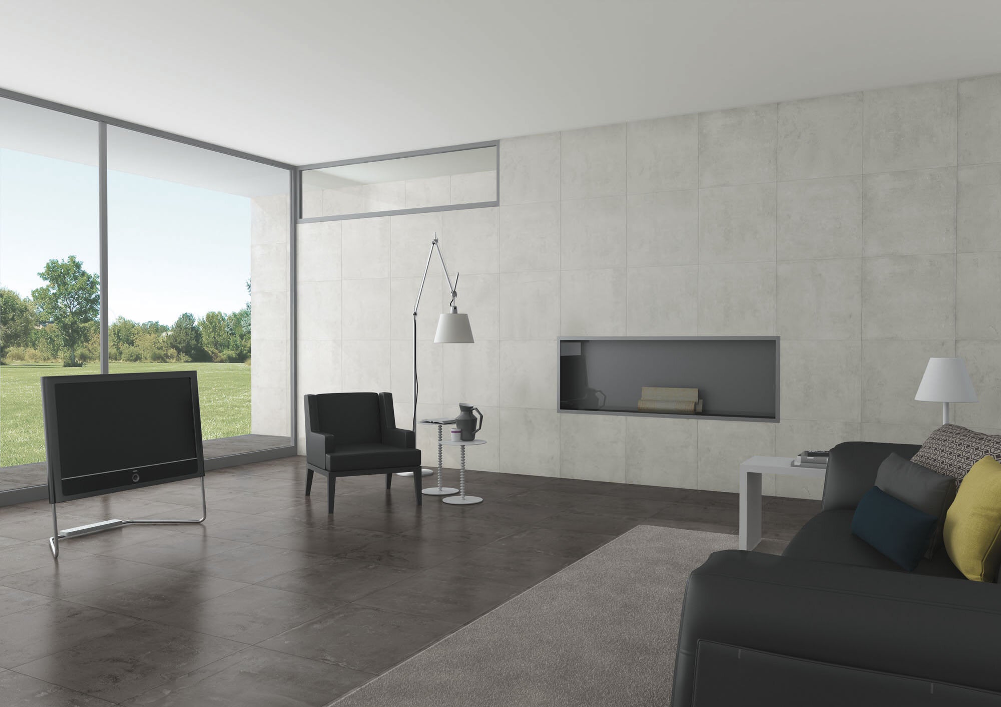 Grès cérame - CONCRETE - JOIN - 60x60 Rectifié | Leroy Merlin