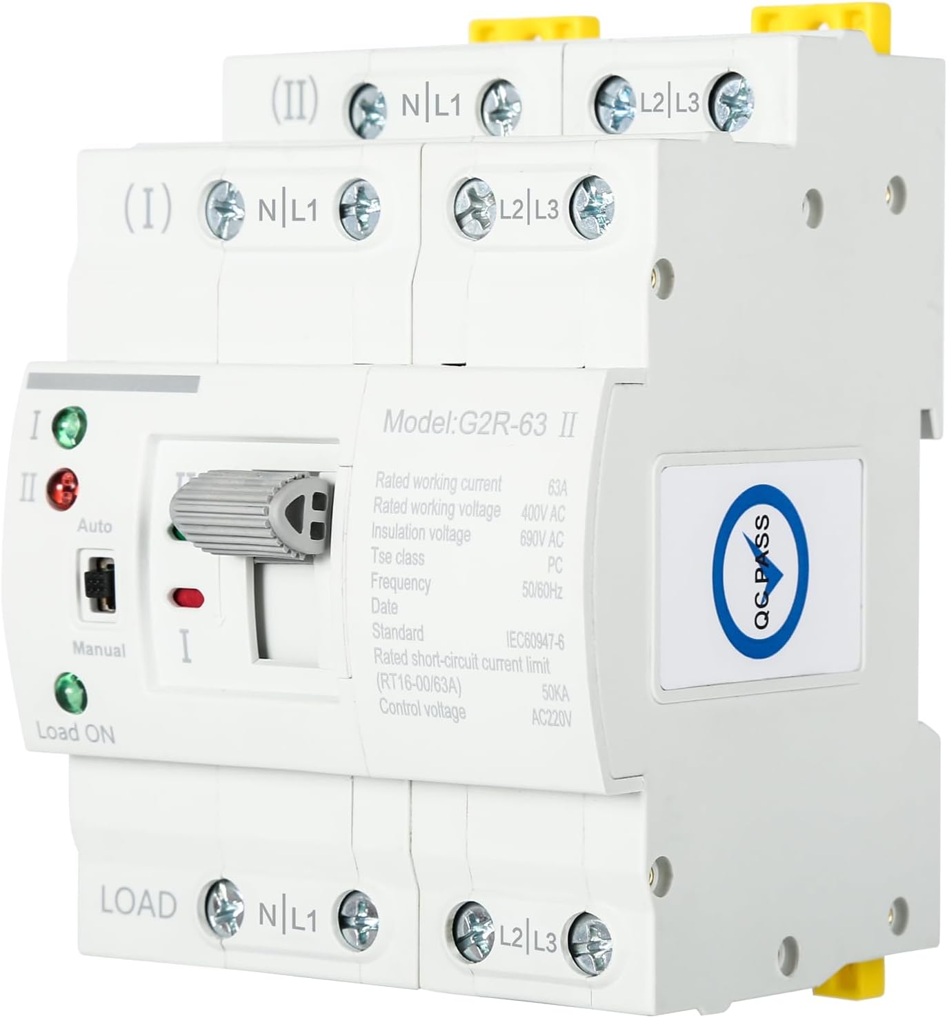 Interruptor de transferencia automática ATS 63A 220V 4P - Selector de ...