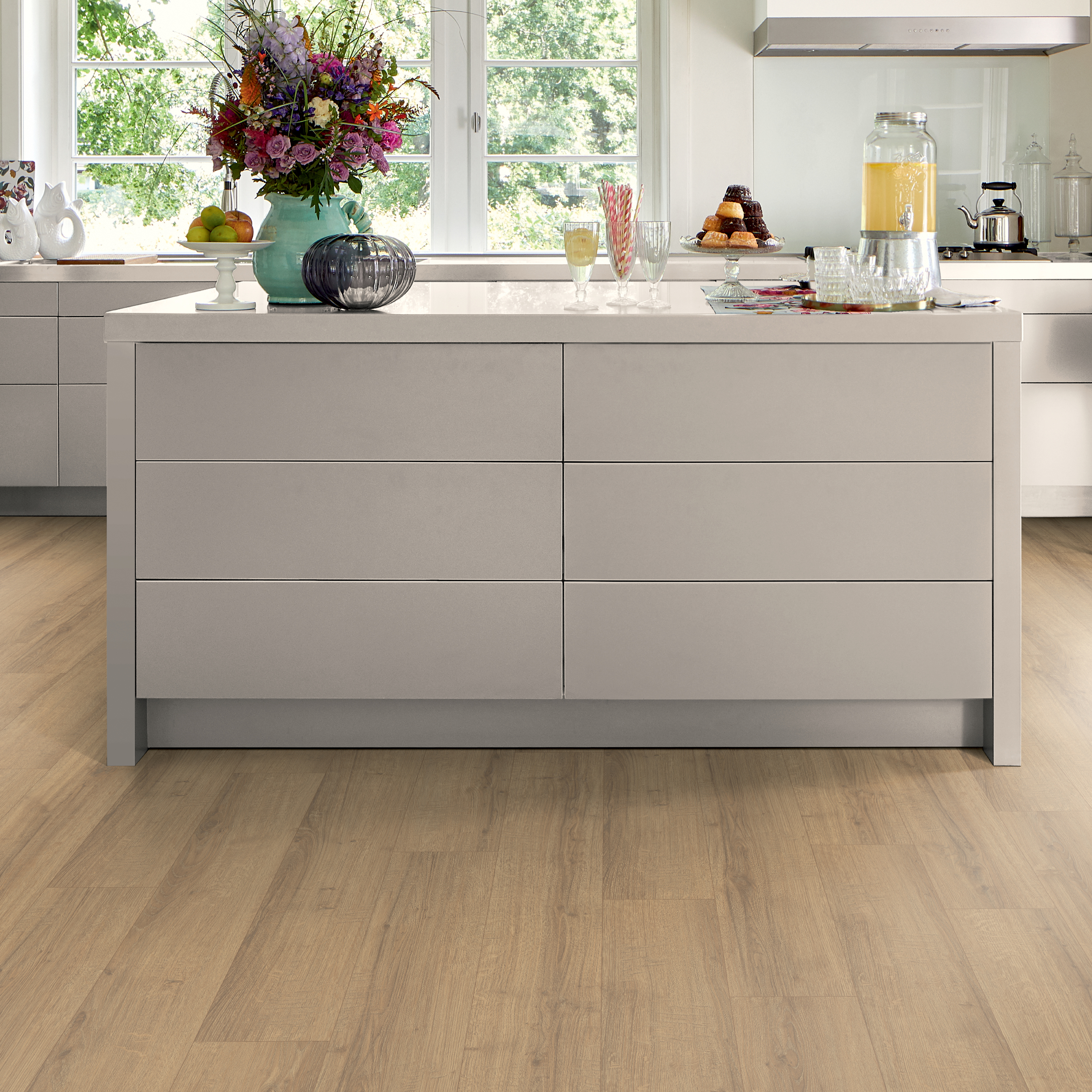 Sol stratifié EGGER - Bois naturel - L.129,2 x l.19,3 cm - Ep.8 mm - 2 ...