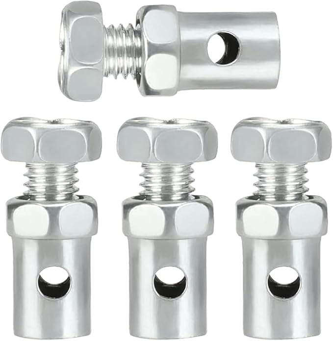 4 Pièces Cuivre Serre-Câble,Ø Trou 2.5mm Serre Câble Universel à Visser ...