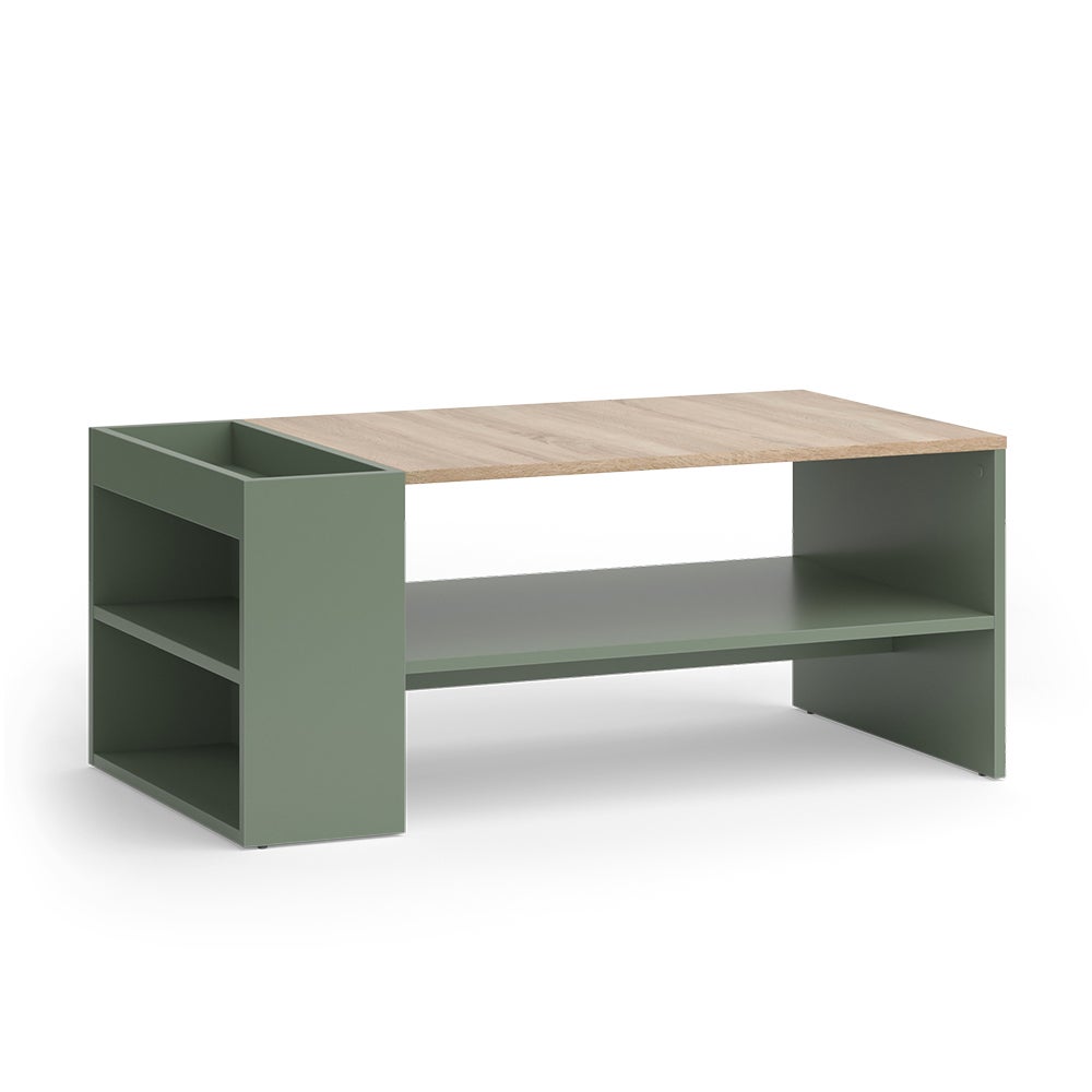 Vicco Stolik kawowy Wido, Zielony, 100 x 55 cm z półkami - Leroy Merlin
