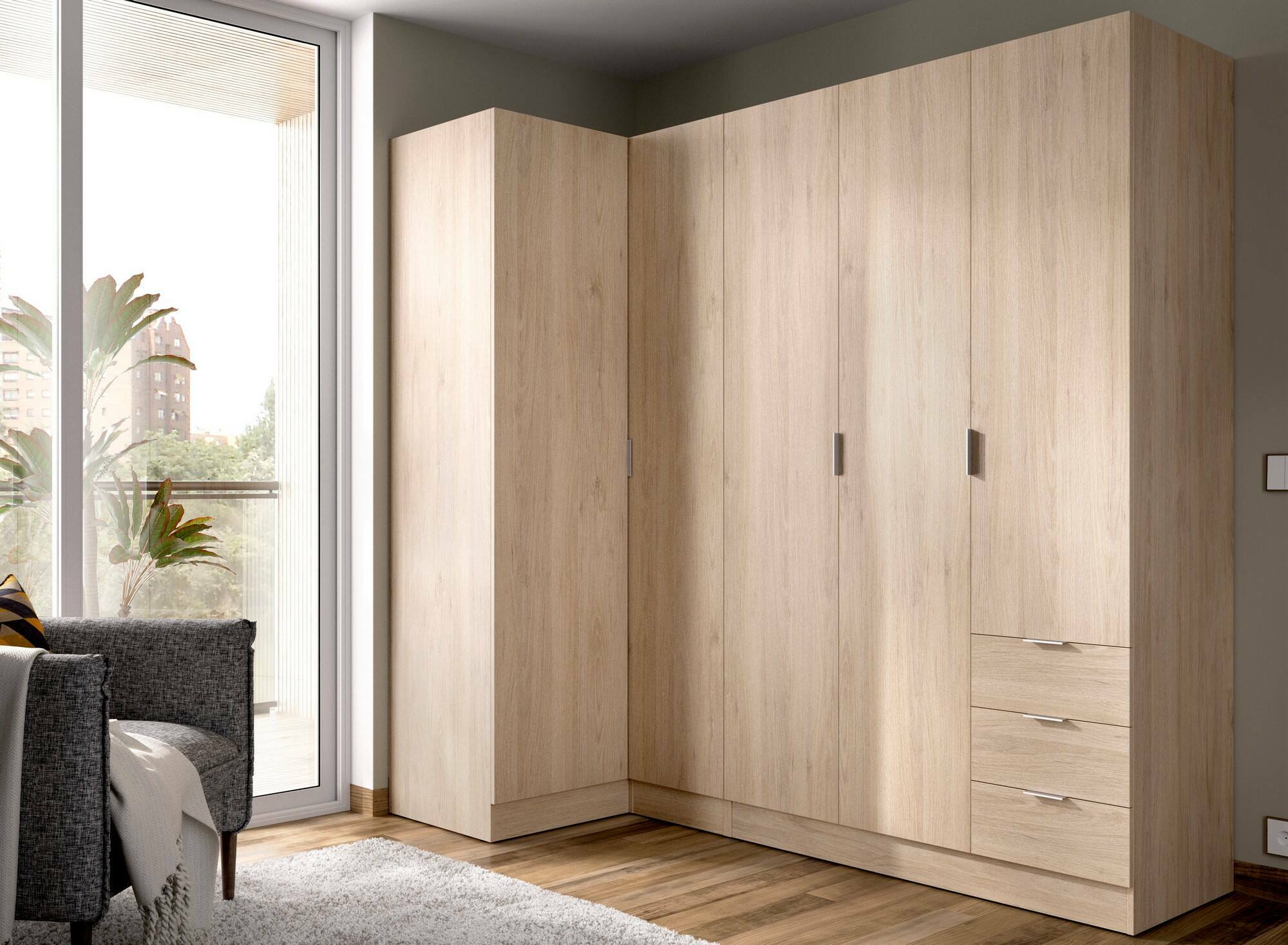 Grande Garde-robe Succiso, Armoire d'angle pour chambre à coucher ...