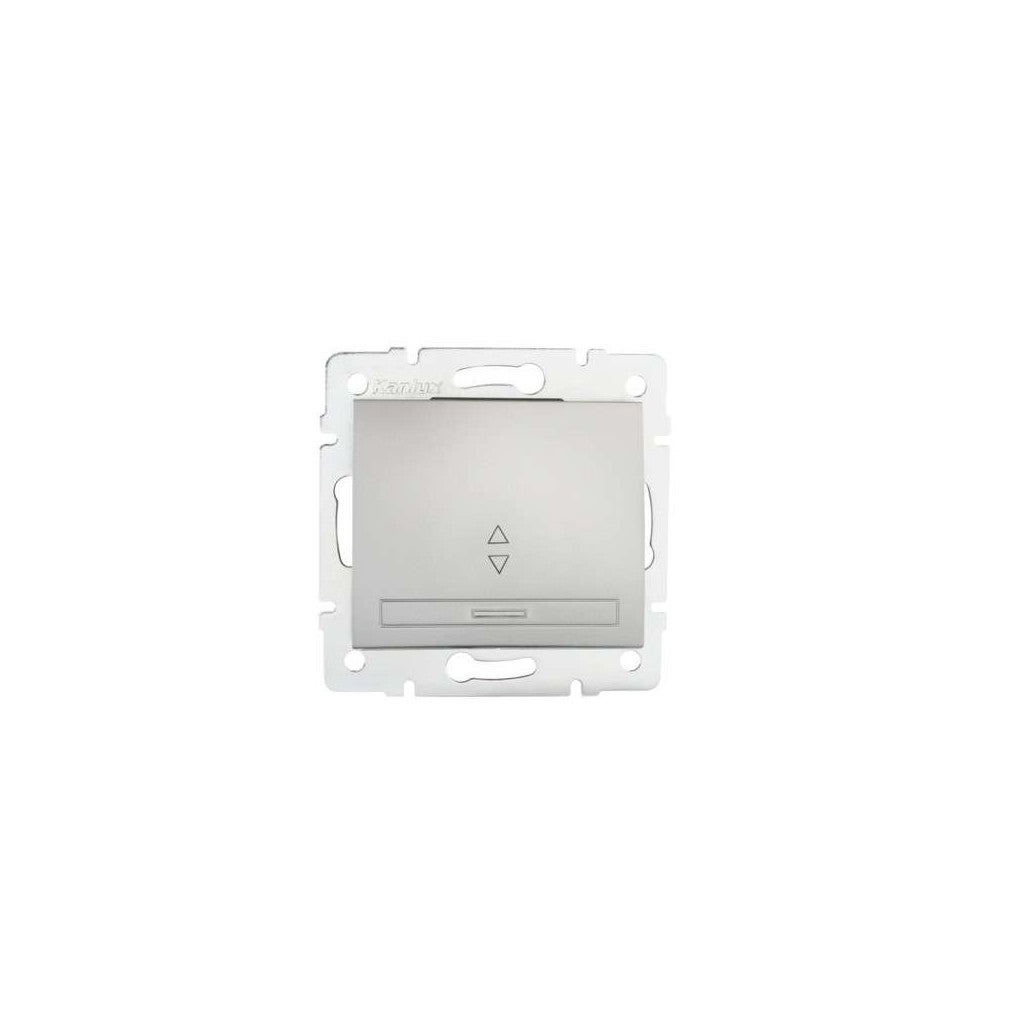 Interruptor empotrable bidireccional simple DOMO plateado | Leroy Merlin