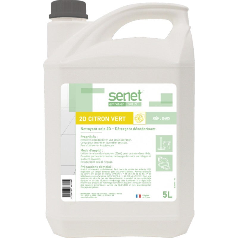 Détergent surodorant SENET 2D - Bidon 5L CITRON VERT - SENET | Leroy Merlin