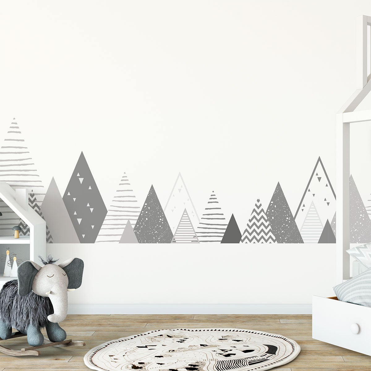 Stickers enfant montagnes scandinaves grishka 120 x 200 cm | Leroy Merlin