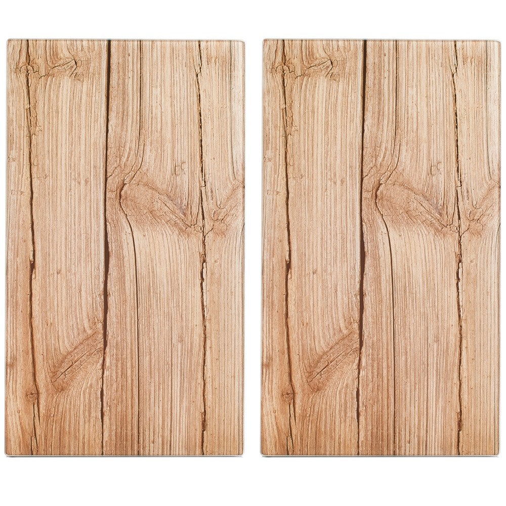Plaques de protection en verre WOOD pour cuisinière — 2 pièces, ZELLER ...
