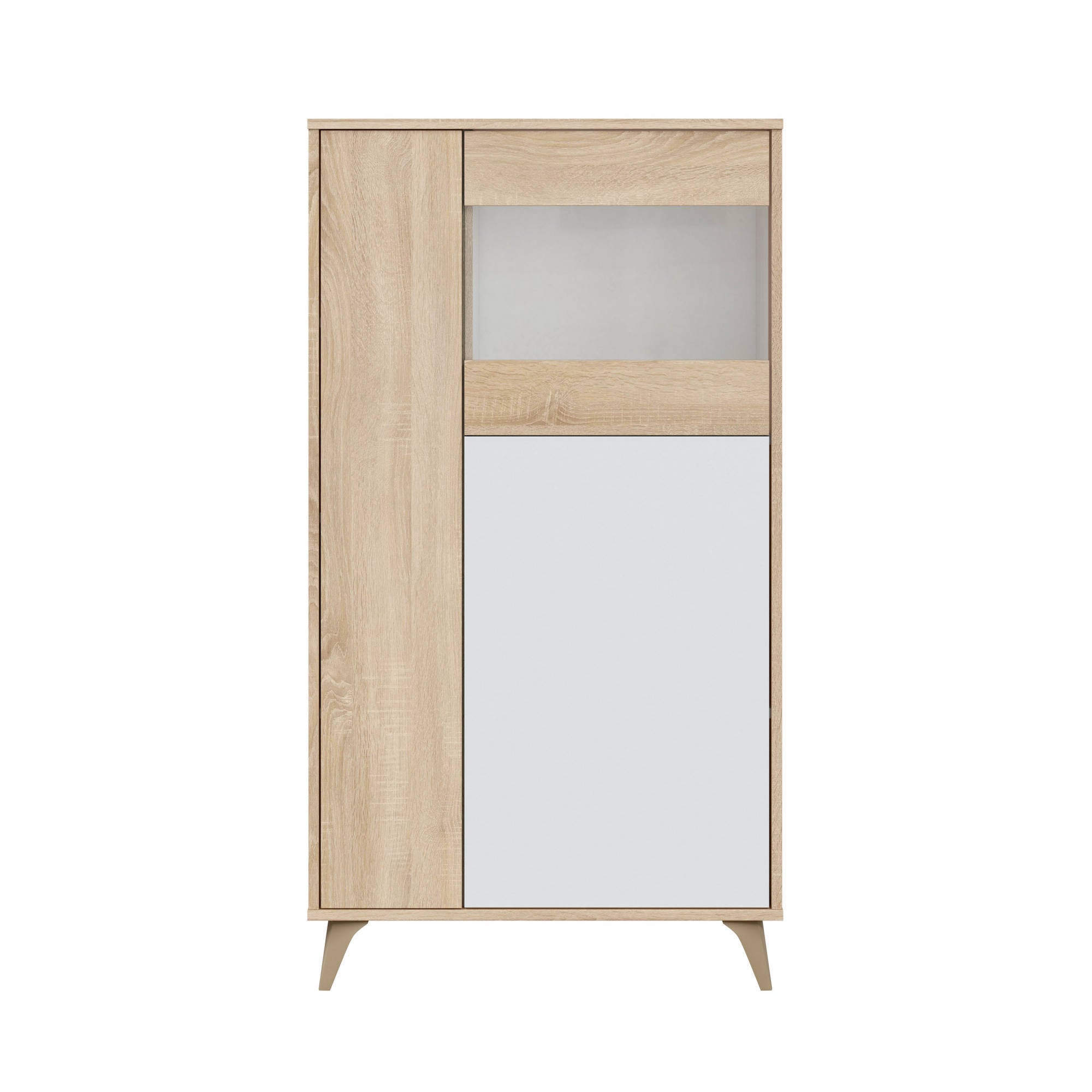 Vitrine Altavista, Vitrine moderne avec 3 portes, Buffet pour salon ou ...