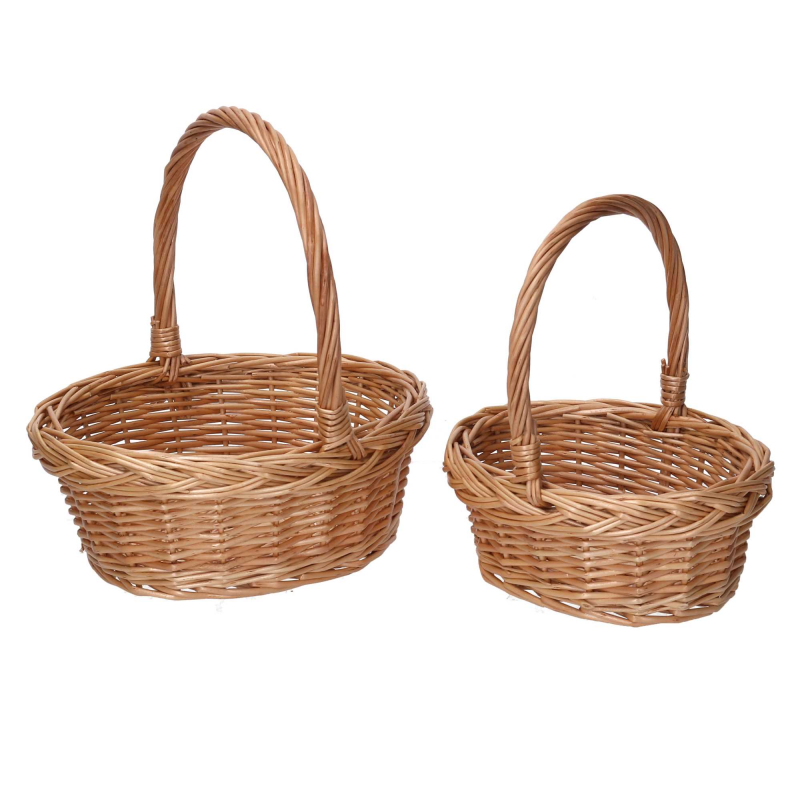 Panier en osier naturel ovale 17x20h8/21 | Leroy Merlin