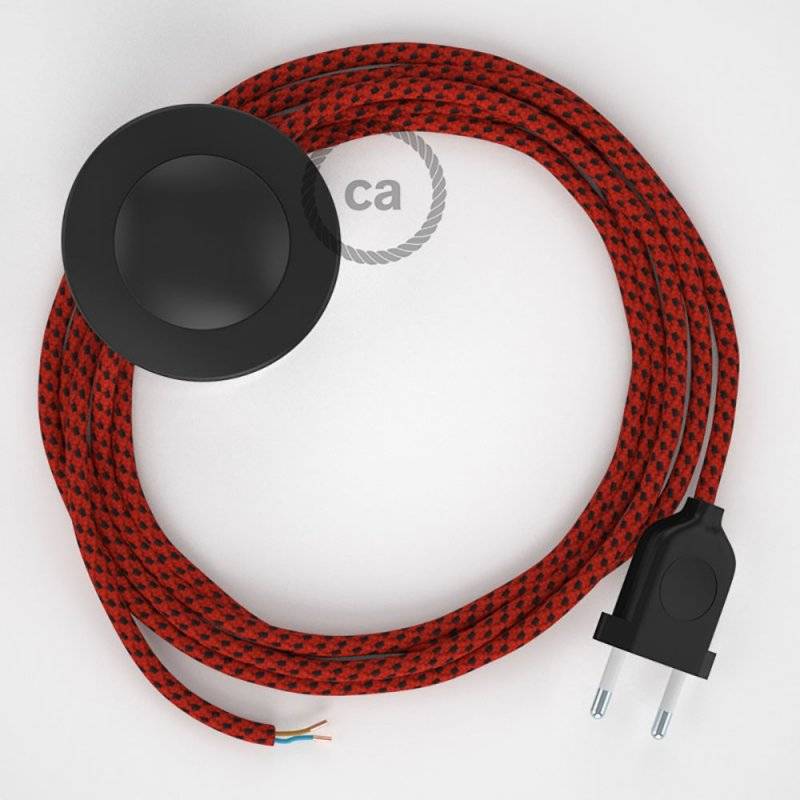 Creative cables - Cordon pour lampadaire, câble RT94 Effet Soie Red ...