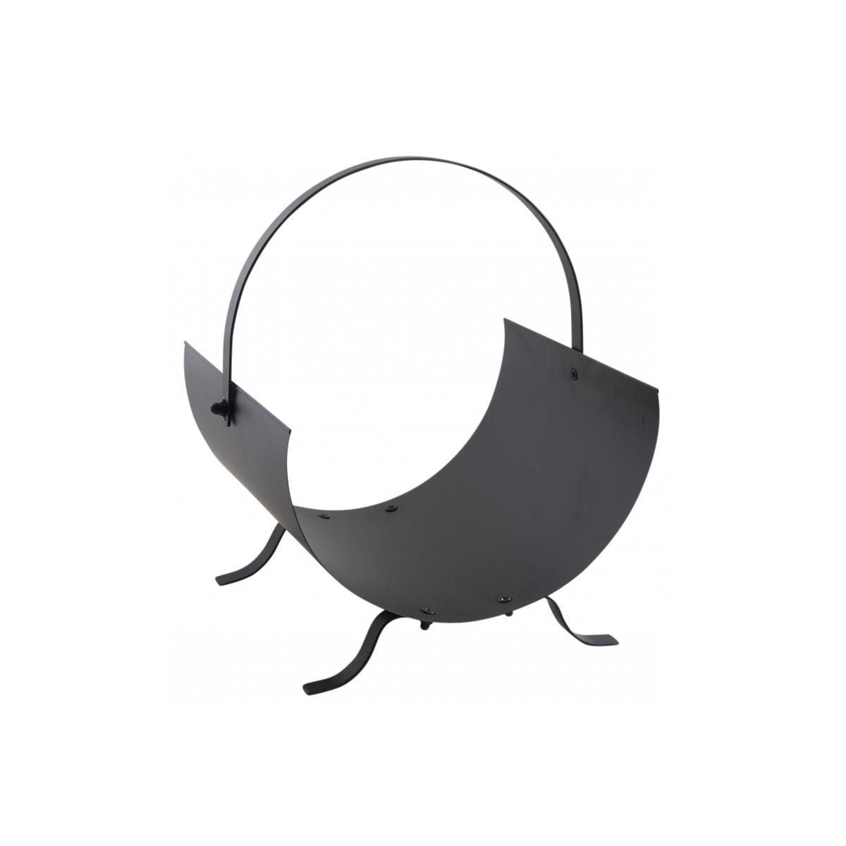Porta troncos de diseño metálico negro | Leroy Merlin