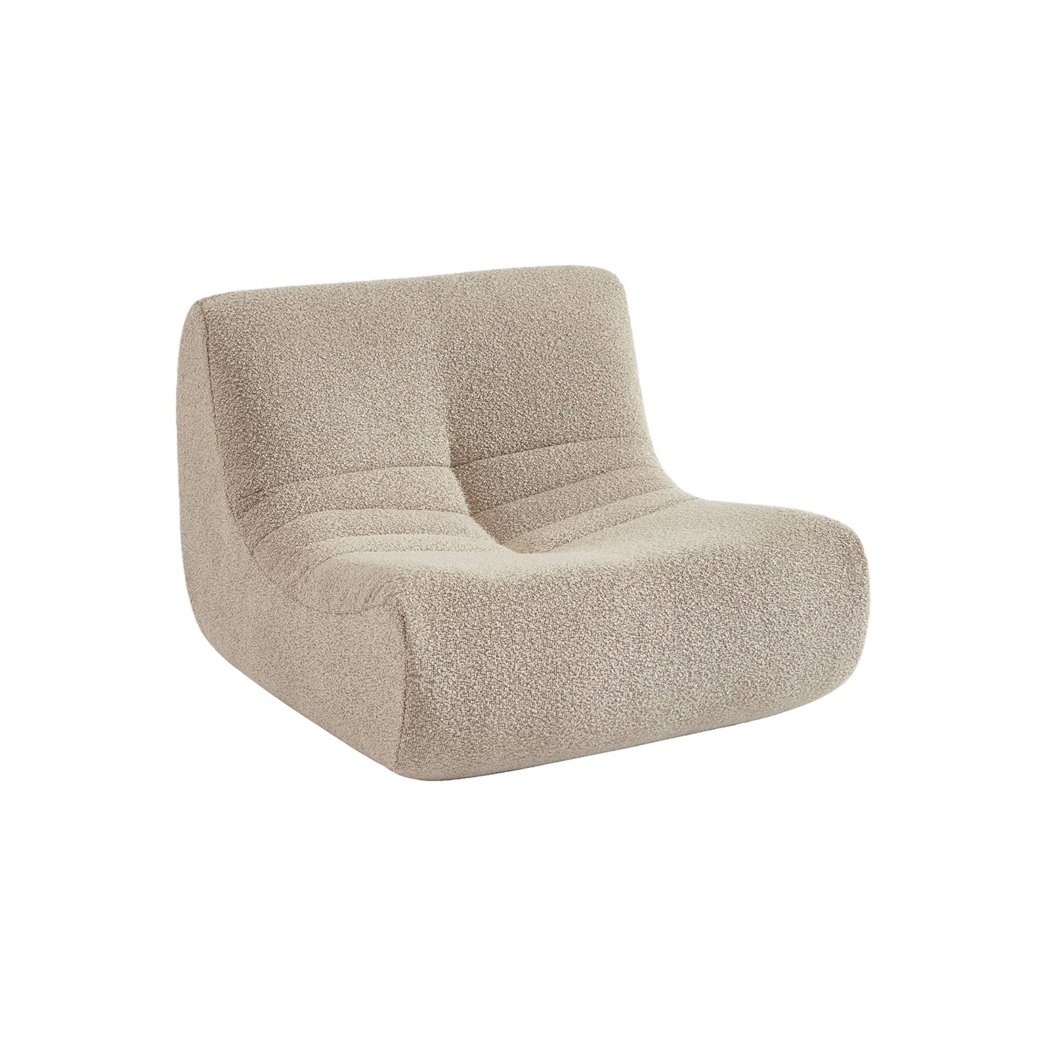 Fauteuil chauffeuse enfant bouclette texturée 1 place beige - Sokol ...