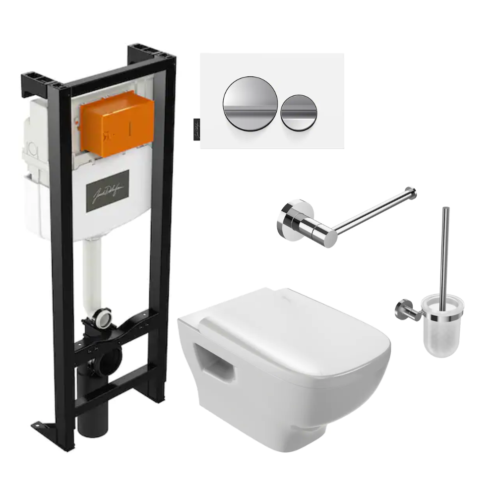 Pack WC suspendu sans bride JACOB DELAFON Struktura+ bâti-support ...