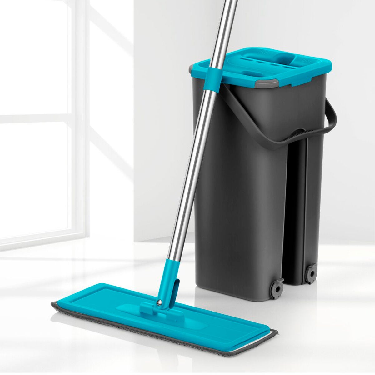 Mopa Extraplana Microfibra Compact | Nyana Home | 2 Compartimentos | Mopa Plana | Cubo ...