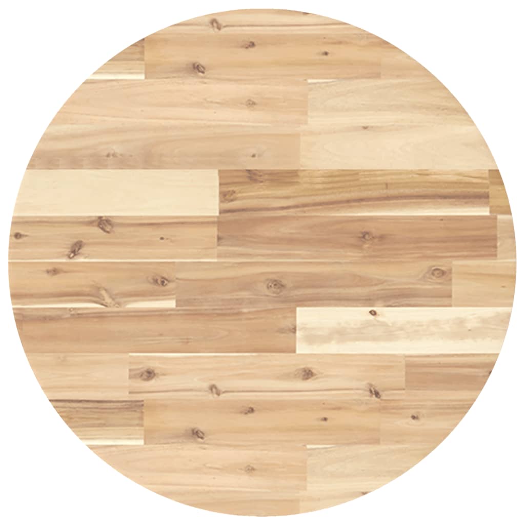 Plateau de table rond en bois d'acacia massif ?60x4 cm- COMFORTXL ...