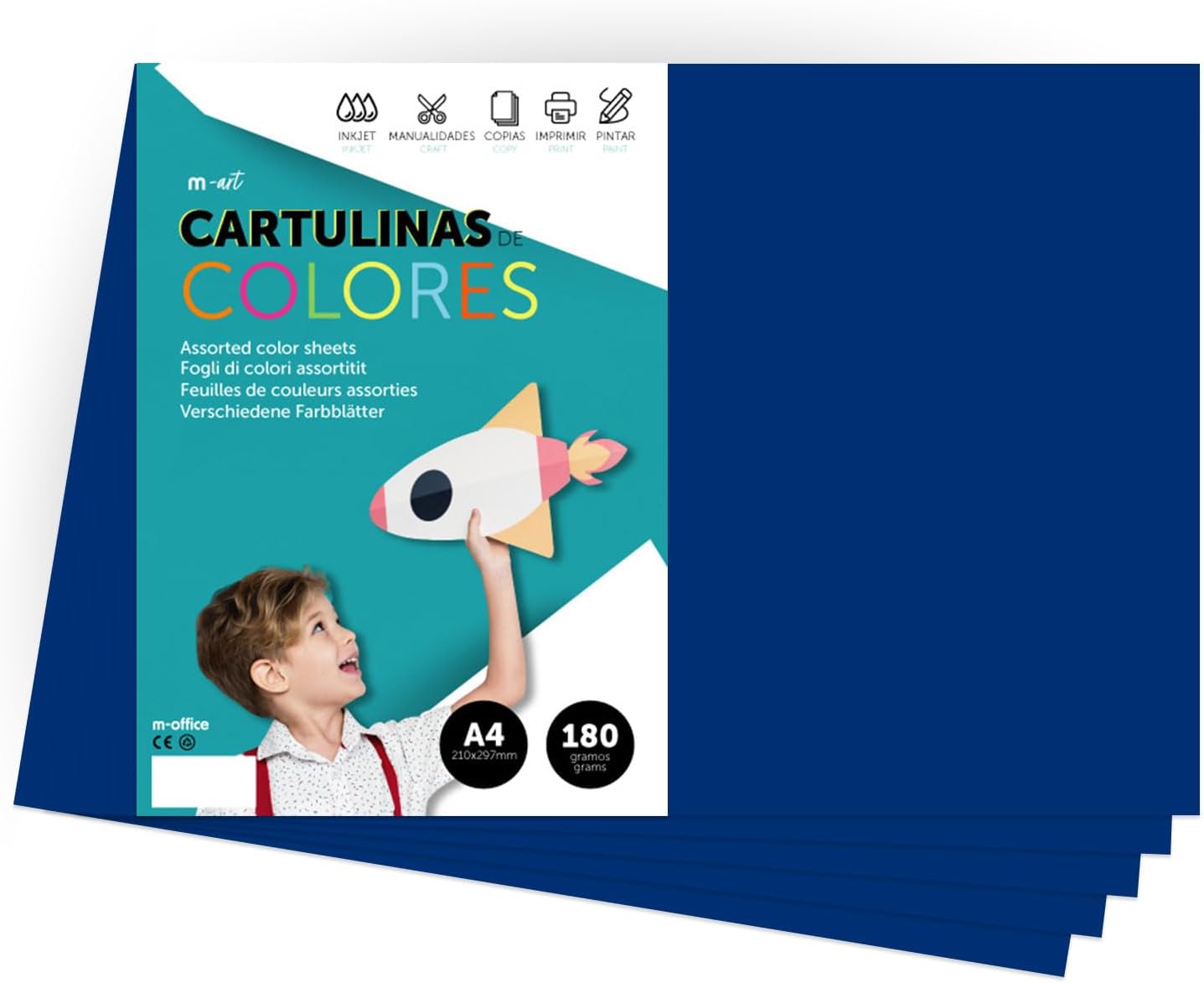 Cartulina de Colores, Cartulina A4 Colores Intensos, Hojas de ...