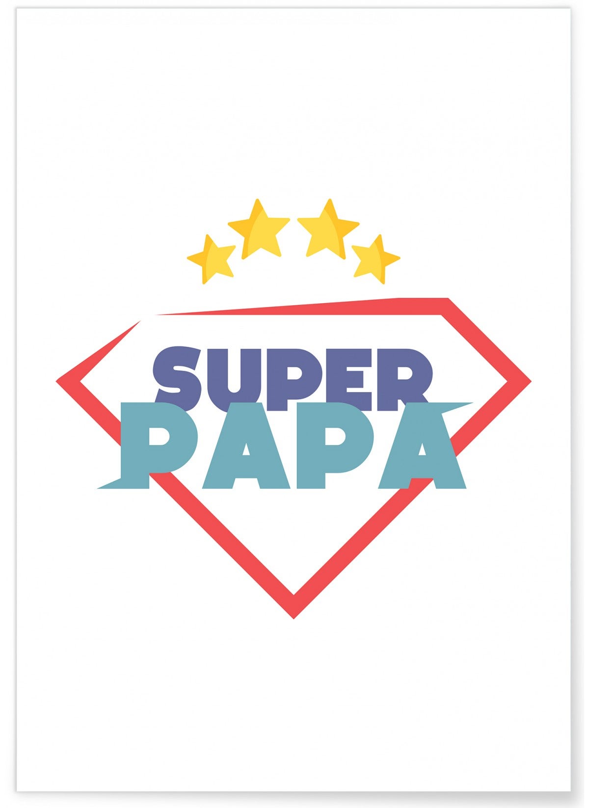 Affiche Super Papa - Format A3 - | Leroy Merlin