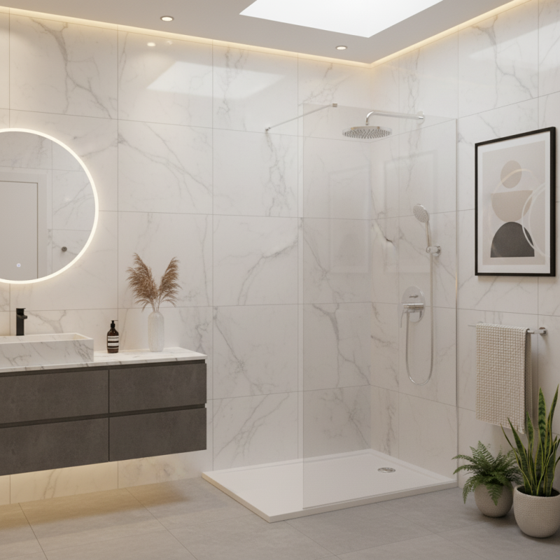 Grohe Pack Douche Complet – Paroi Walk-In 100x200 Chrome + Colonne ...
