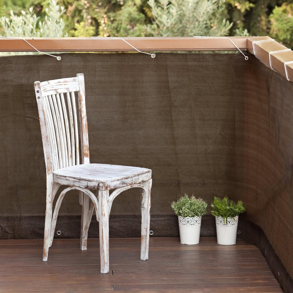 Easy Brown Balcony Mesh - Protection et style pour votre espace ...