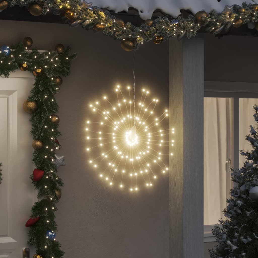 Étoile rayonnante de Noël 140 LED 2 pcs blanc chaud 17 cm vidaXL ...