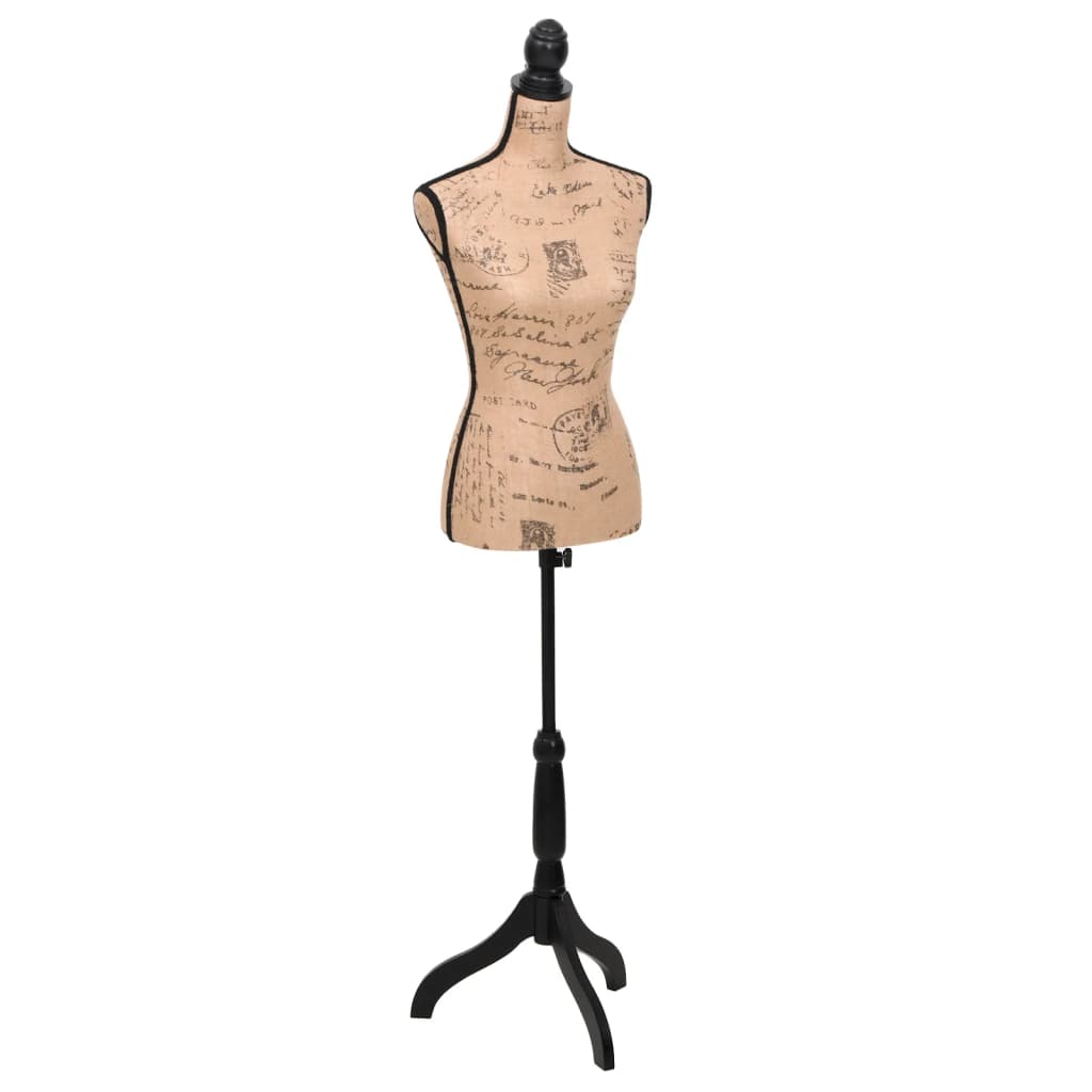 Buste de couture Mannequin de Femme Marron et Noir Jute vidaXL | Leroy ...