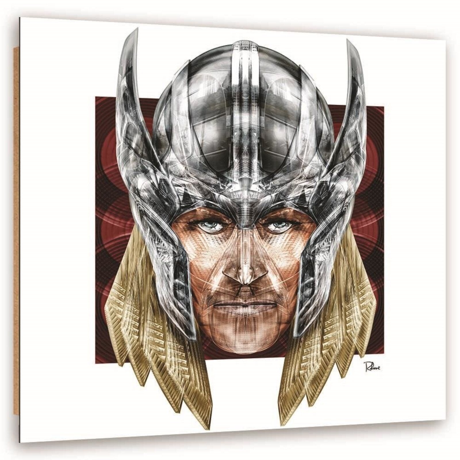 Tableau bois Portrait de Thor - 80 x 80 cm | Leroy Merlin