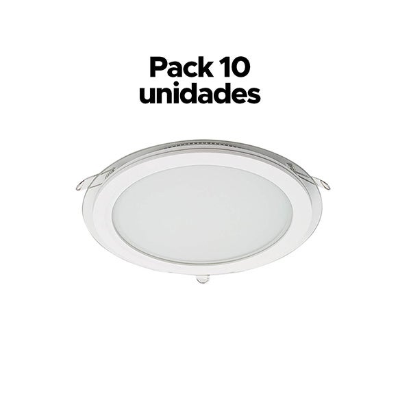 Luz empotrable Down Minimal Twin- 24 W - 6000 K - ø240 mm - Pack 10 uni - AZABAK | Leroy Merlin