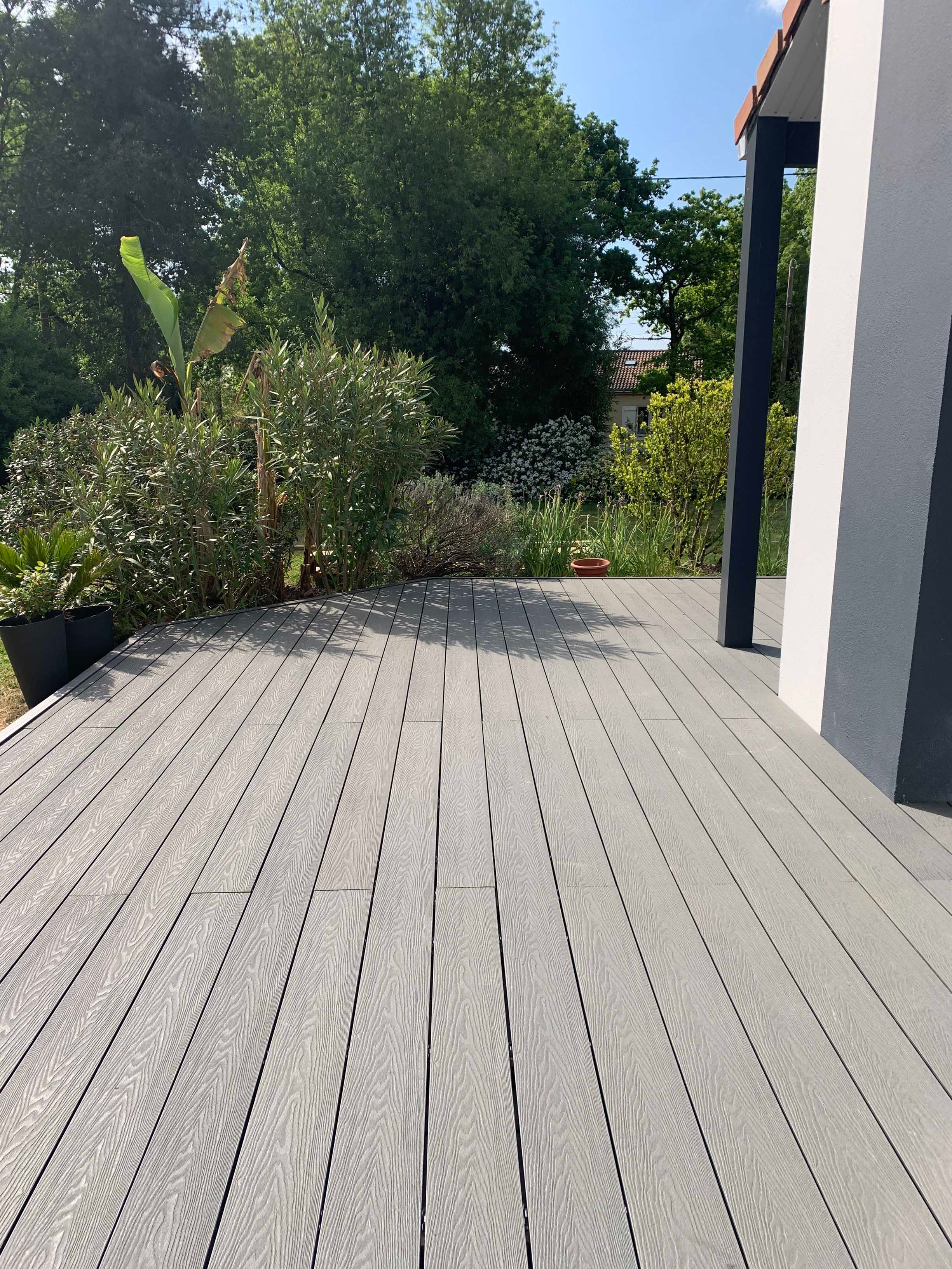 Kit complet 35m² terrasse lames composite Coexprotect 2600x145x21mm ...